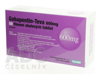 GABAPENTIN-TEVA 600 MG 50X600MG Potahované tablety - Lékárna.cz