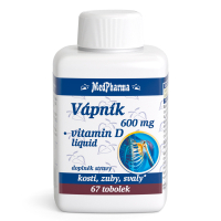 MEDPHARMA Vápník 600 mg + vitamín D3 67 tobolek - Lékárna.cz