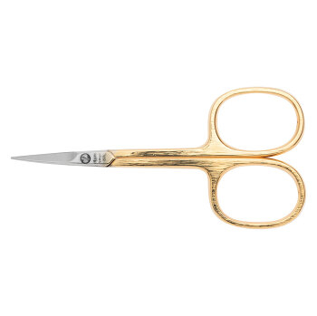 NIPPES SOLINGEN Nůžky na kůži zahnuté zlacené 9 cm - Lékárna.cz