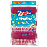 SPONTEX Mosaik Utěrka z mikrovlákna 6 kusů - Lékárna.cz