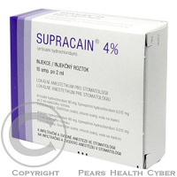 Příbalový leták - SUPRACAIN 4% 10X2ML Injekční roztok - Lékárna.cz