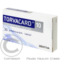 Příbalový leták - TORVACARD 10 30X10MG Potahované tablety - Lékárna.cz